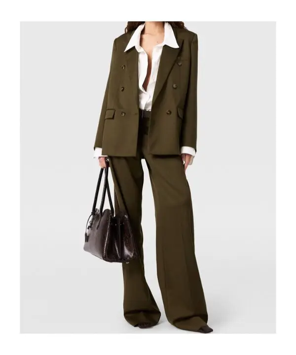 Stella McCartney Mid-rise Pleat Straight-leg Trousers - Khaki