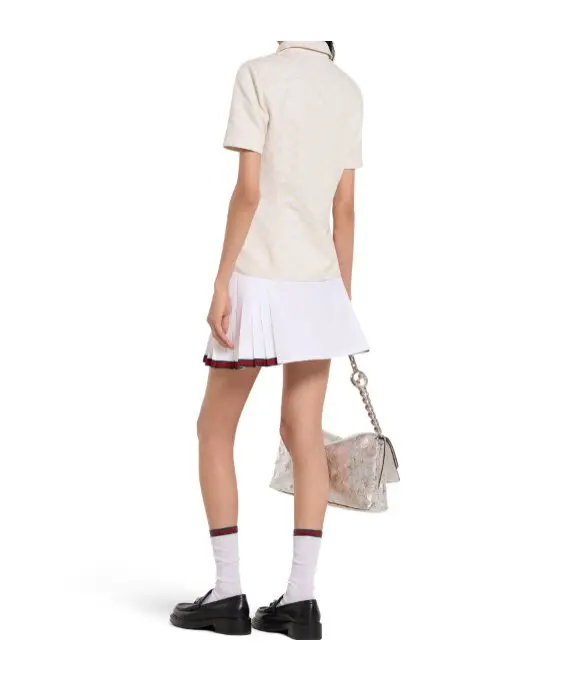 Gucci Gg Gabardine Short Sleeve Zip Up Shirt