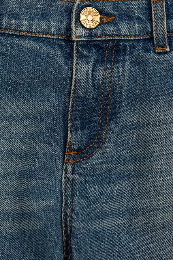 Versace Stonewashed Straight-leg Jeans
