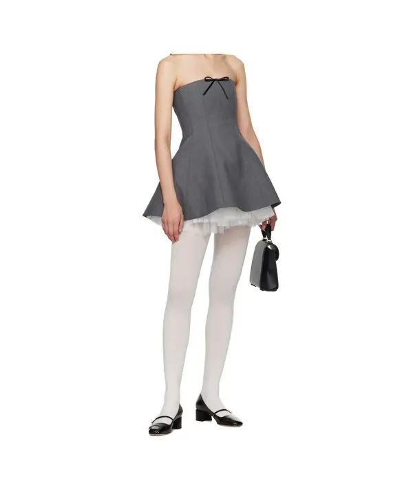 SHUSHU/TONG Twill Mini Dress With Detachable Top