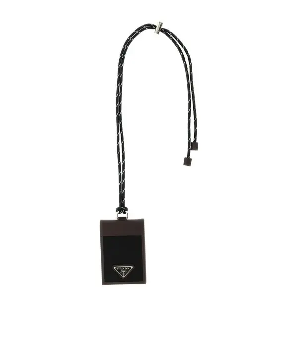 Prada Speedrock Triangle-logo Card Holder - Black