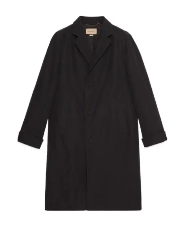 Gucci Long Sleeved Single Breasted Poplin Coat