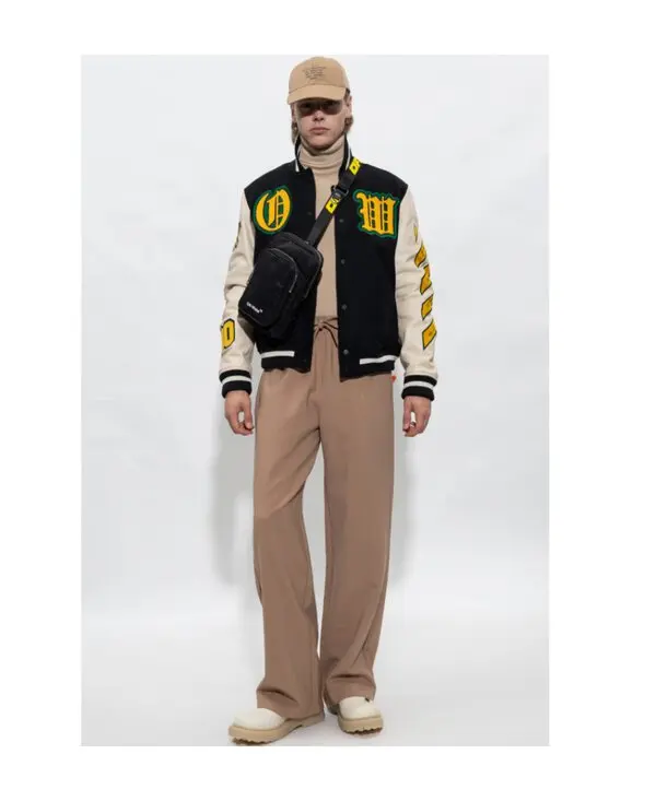 Off-White Ribbed High Neck Long Sleeve Jumper - Nude