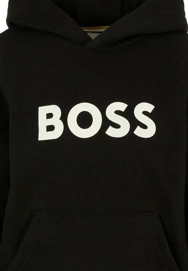 Hugo Boss Long Sleeve Hooded Sweatshirt With Logo