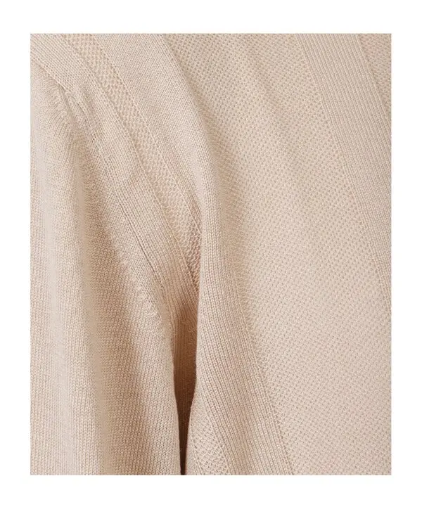Tagliatore Long-sleeved Knitted Cardigan - Beige