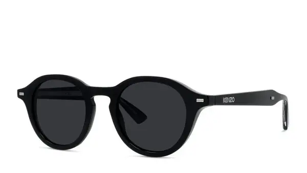 Kenzo Full Frame Round Sunglasses - Black