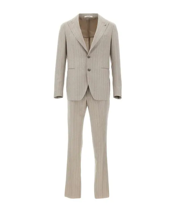 Tagliatore Pinstriped Two-piece Suit - Nude