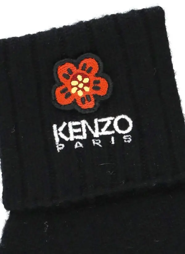 Kenzo Boke Flower Crest Wool Gloves