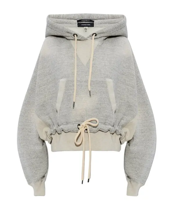R13 Cinched Hem Popover Hoodie