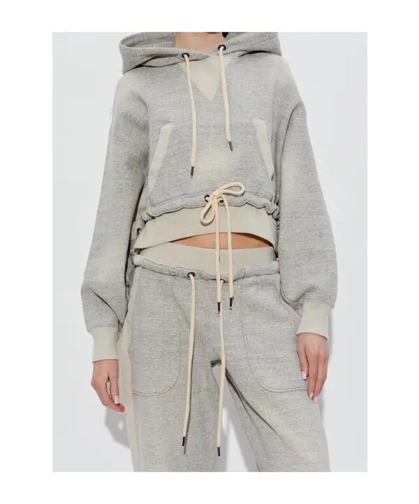 R13 Cinched Hem Popover Hoodie