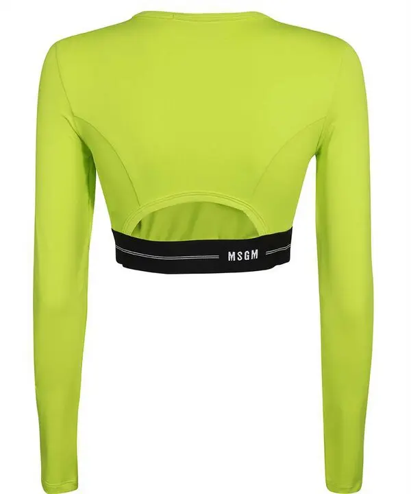 MSGM Logo Band Cutout Performance Top