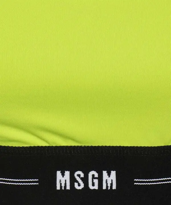 MSGM Logo Band Cutout Performance Top