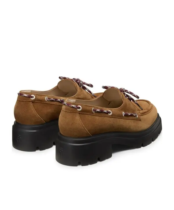 STUART WEITZMAN Hudson Moccasin With Platform Block Heel - Brown