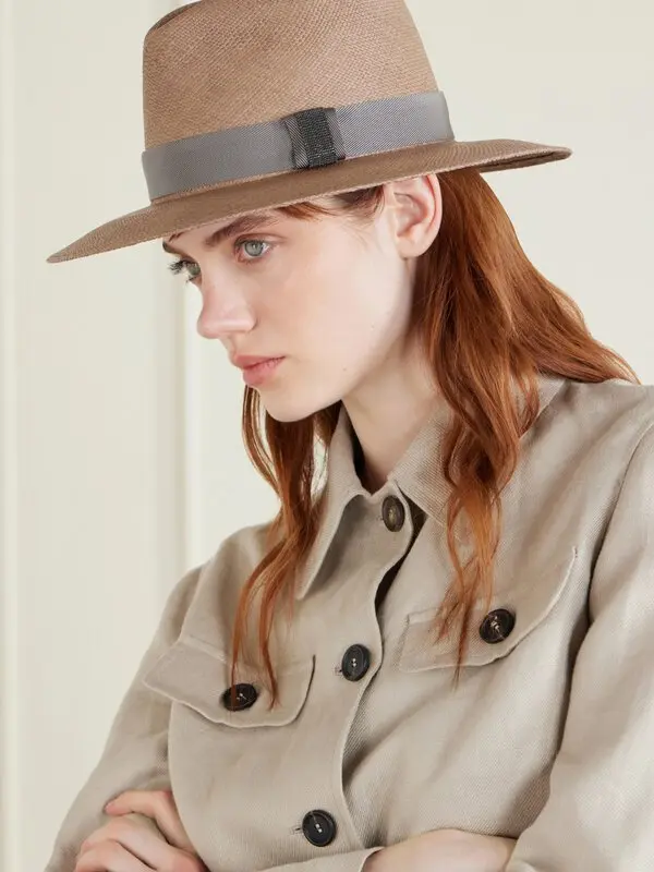 Brunello Cucinelli Embellished Wide-brimmed Fedora