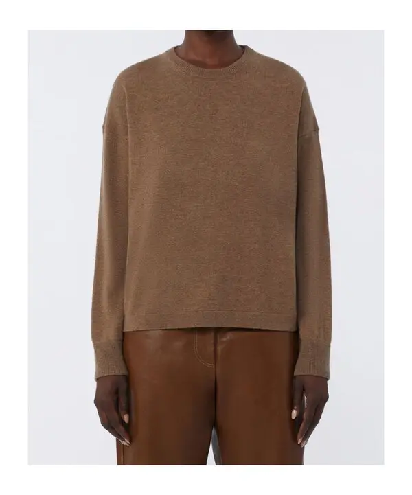 Max Mara Nebbie Crewneck Knitted Jumper - Mud Color