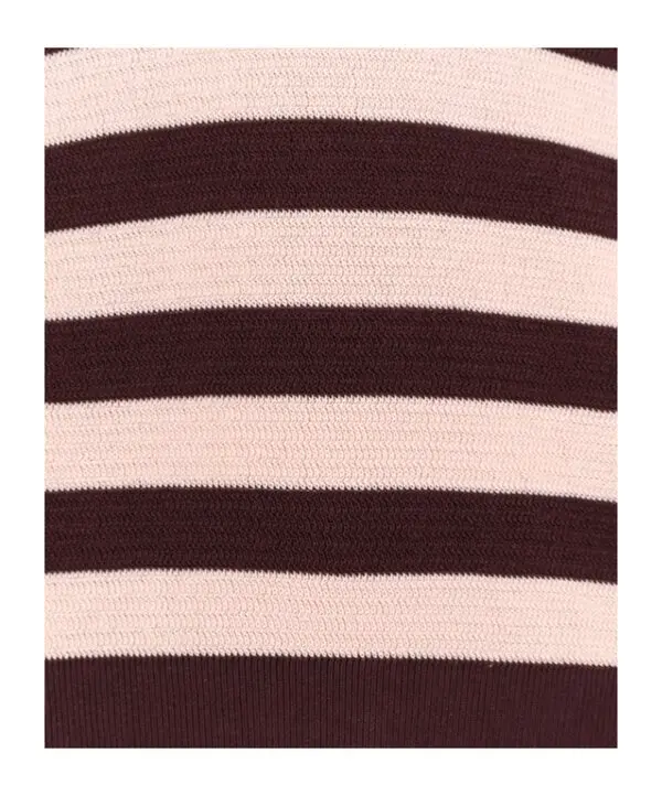 LANEUS Striped V-neck Jumper