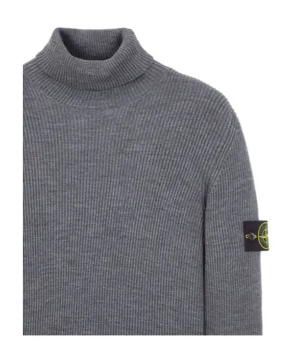 Stone Island Compass Patch Roll Neck Jumper