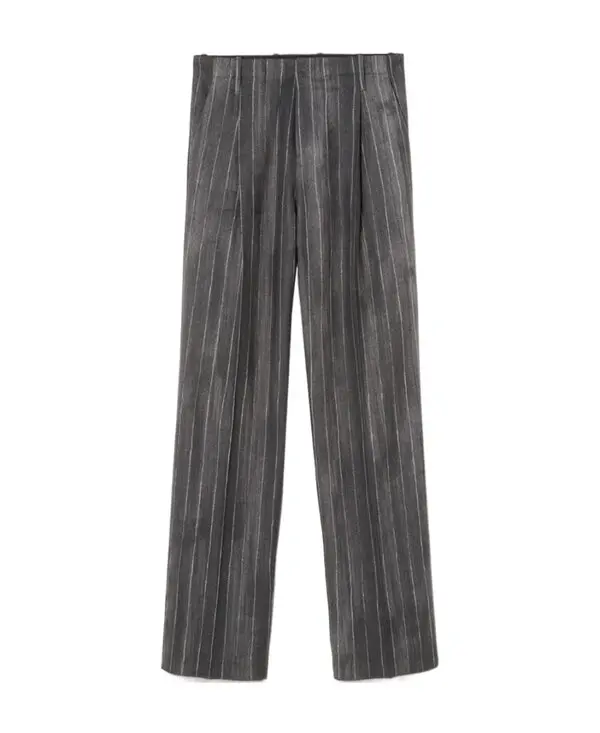 Versace Pinstripe High-waist Tailored Pants - Black