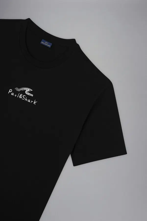 PAUL  SHARK Paul Shark Shark Printed Crewneck T-shirt