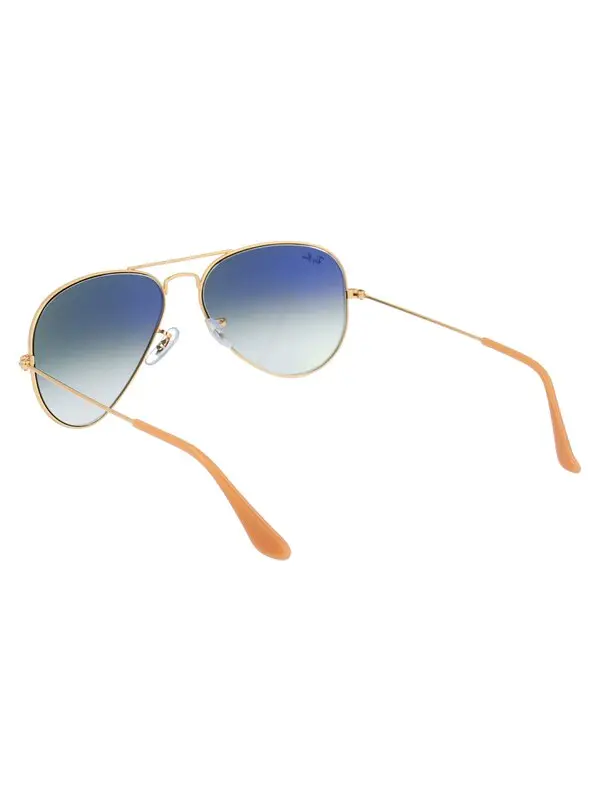 Ray-ban Aviator Sunglasses With Logo Detail - Blue