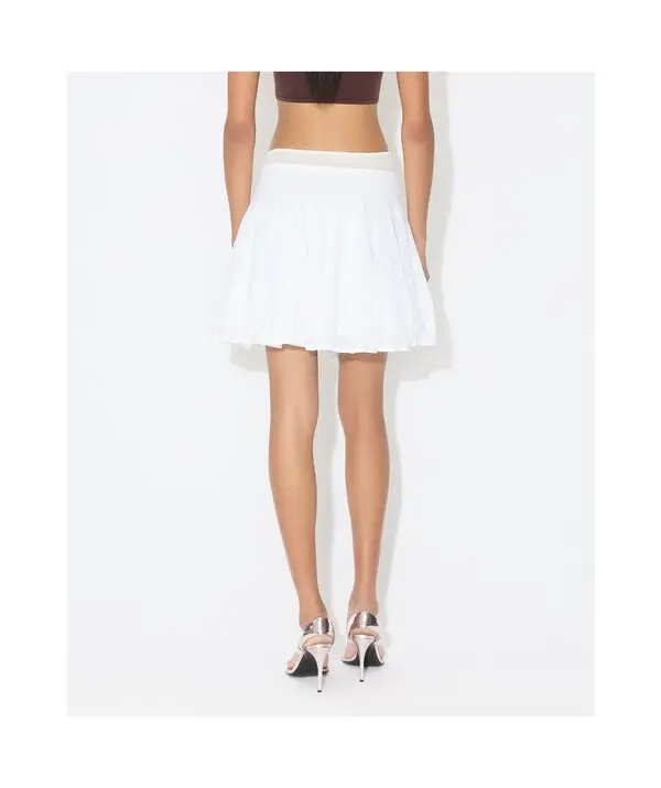Alaïa Fine Knit Skater Skirt - White