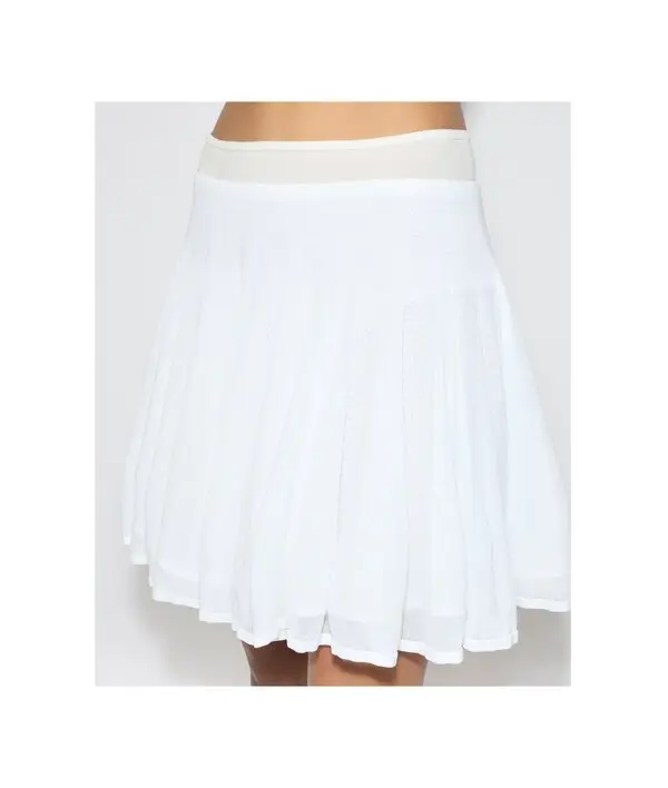 Alaïa Fine Knit Skater Skirt - White
