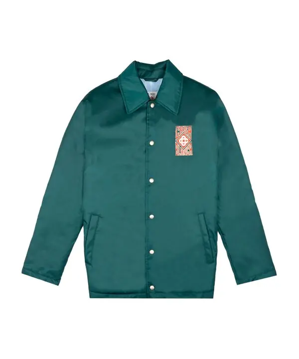 Casablanca Gothic Logo Stadium Jacket - Green