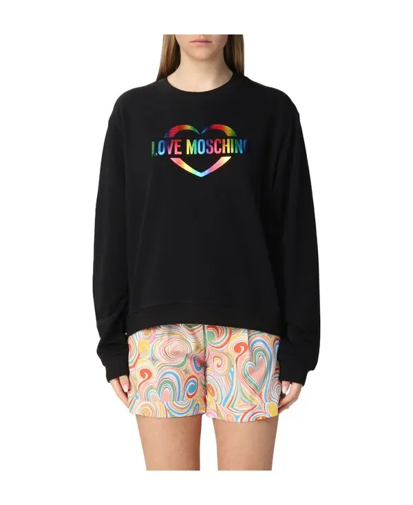 Moschino Print Cotton Blend Sweatshirt - Black