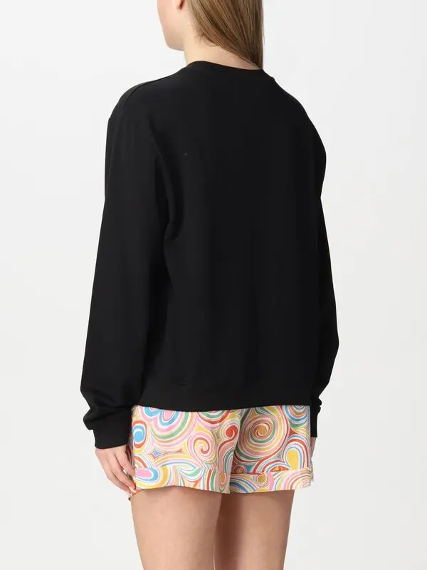 Moschino Print Cotton Blend Sweatshirt - Black