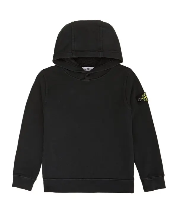 Stone Island Long Sleeve Hoodie - Black