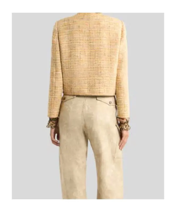 Etro Crewneck Cropped Jacket - Light Brown