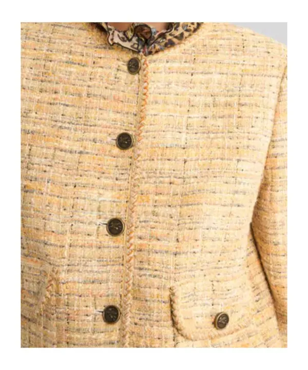 Etro Crewneck Cropped Jacket - Light Brown