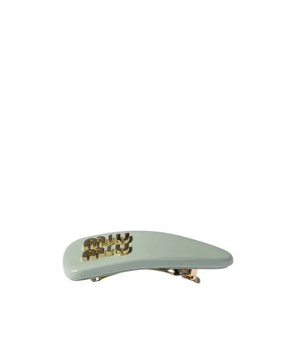 Miu Miu Gold Tone Logo Barrette