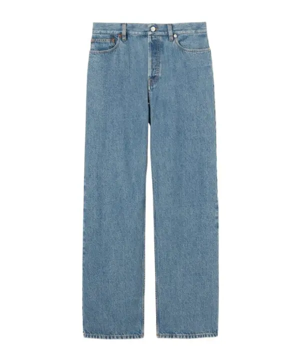 Gucci Loose Fit Denim Pants - Light Blue