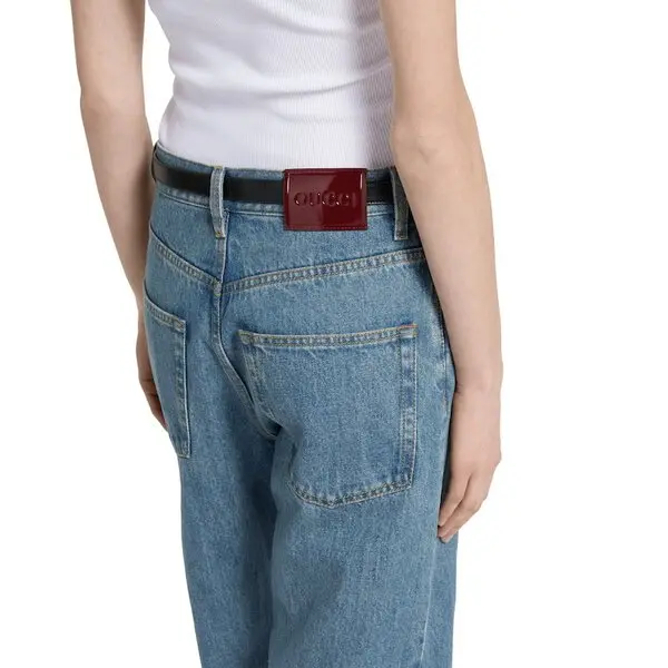 Gucci Loose Fit Denim Pants - Light Blue