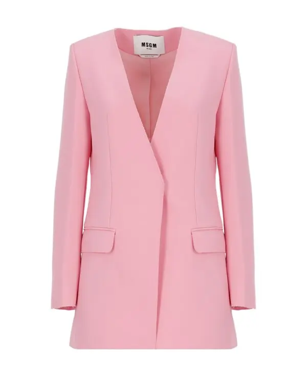 MSGM Single-breasted Jacket With Pointed Lapel