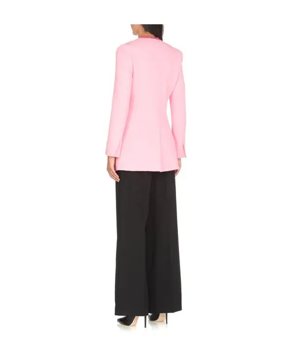 MSGM Single-breasted Jacket With Pointed Lapel
