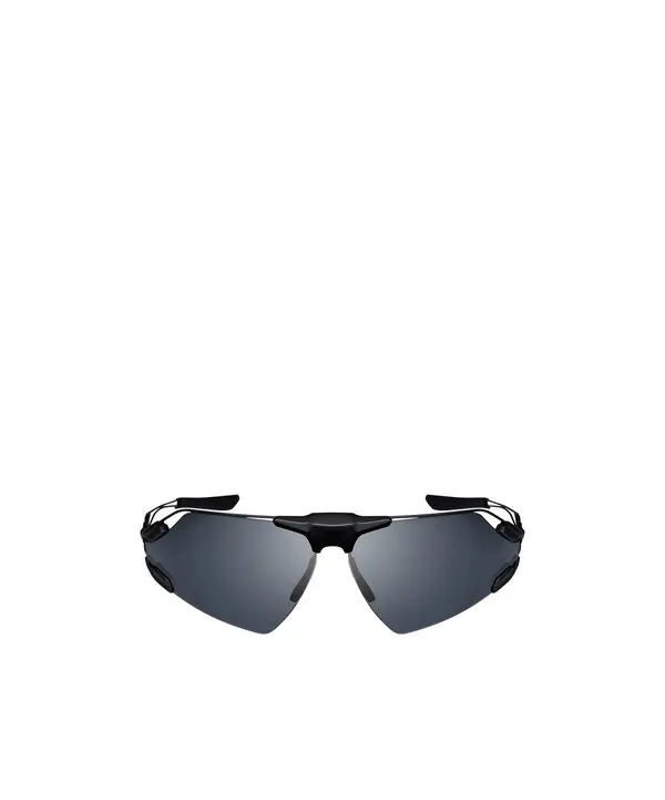 Nike Zeus Edge Polarized Rectangle Frame Sunglasses - Matte Black Anodization