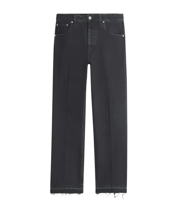 LANVIN Logo Patch Straight Leg Jeans