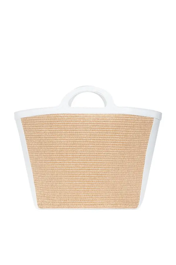 Marni Logo Embroidered Tote Bag - Nude