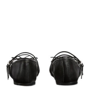 Gucci Horsebit Detailed Ballet Flats With Straps - Black