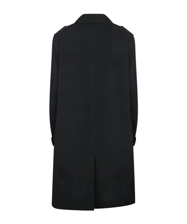 Herno Waxed Button-front Coat - Black