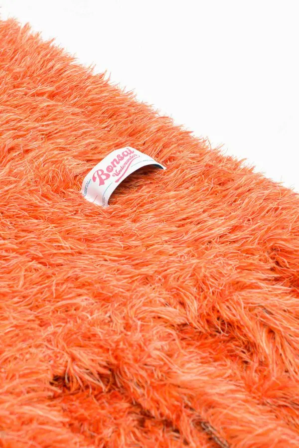 BONSAI Fluffy Frayed Scarf - Orange