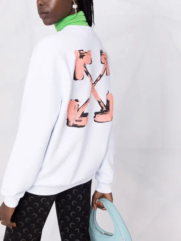 Off-White Arrows Printed Sweatshirt - White