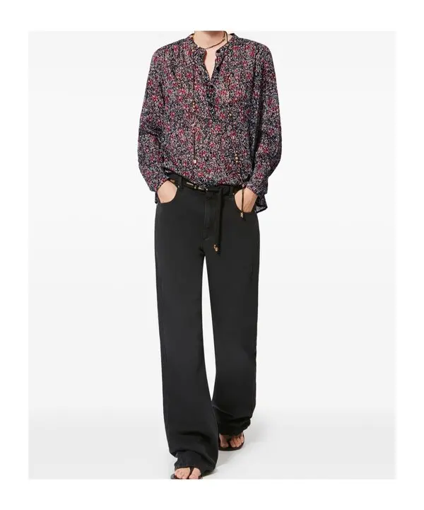 Isabel Marant Étoile Maria Floral Printed Blouse - Crushed Berry Color