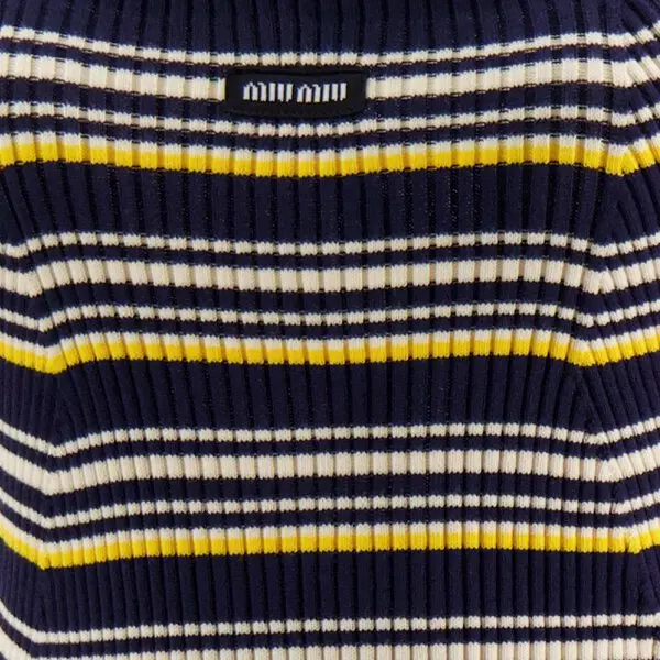 Miu Miu Striped Mini Dress - Blue