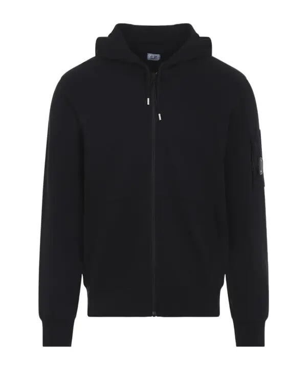 C.P. COMPANY Lens Pocket Zip-up Hoodie - Black