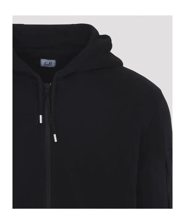 C.P. COMPANY Lens Pocket Zip-up Hoodie - Black
