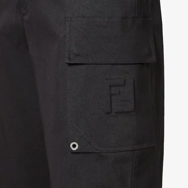 Fendi Straight-leg Cargo Pants - Black