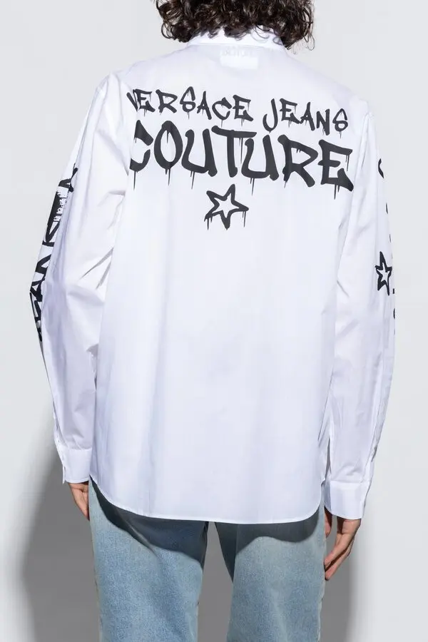 Versace Logo-printed Long-sleeved Shirt
